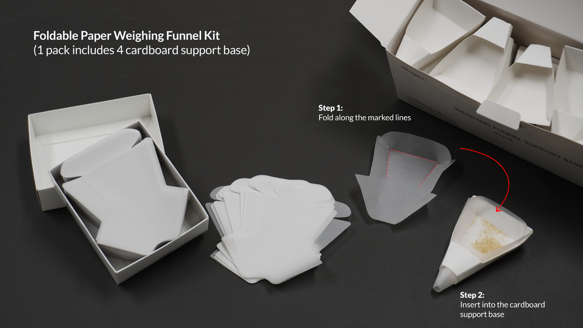 Foldable Paper Weighing Funnel Kit - M — A Chemtek